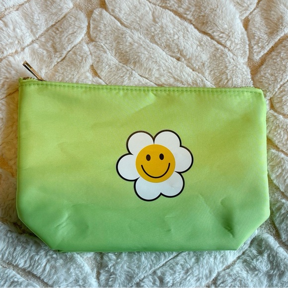 Office | Smiley Face Flower Accessories Bag | Poshmark